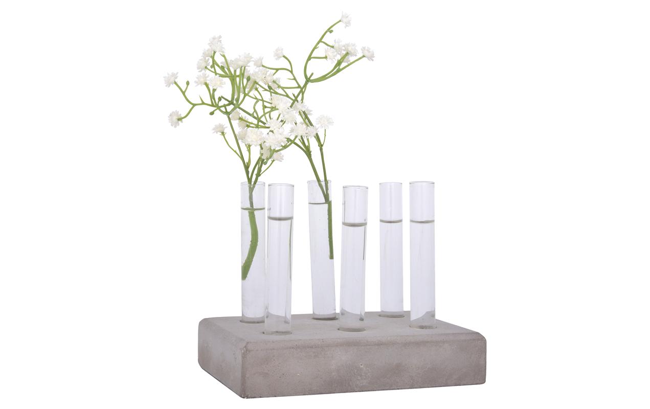 Esschert design vase with 6 glass tubes – Luoma Living