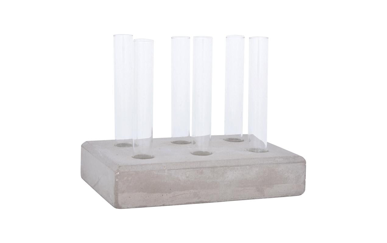 Esschert design vase with 6 glass tubes – Luoma Living